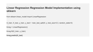 Linear Regression and Logistic Regression in ML | PPTX