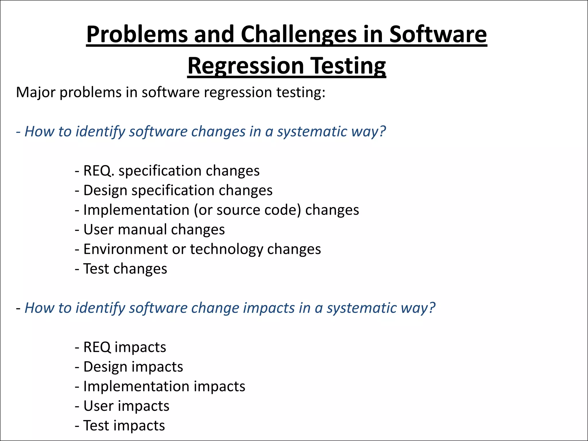 Regression and performance testing | PPT