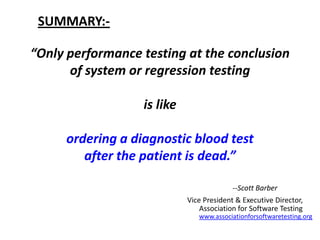 Regression and performance testing | PPTX