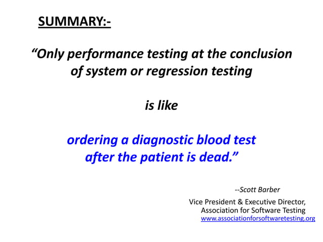 Regression and performance testing | PPT