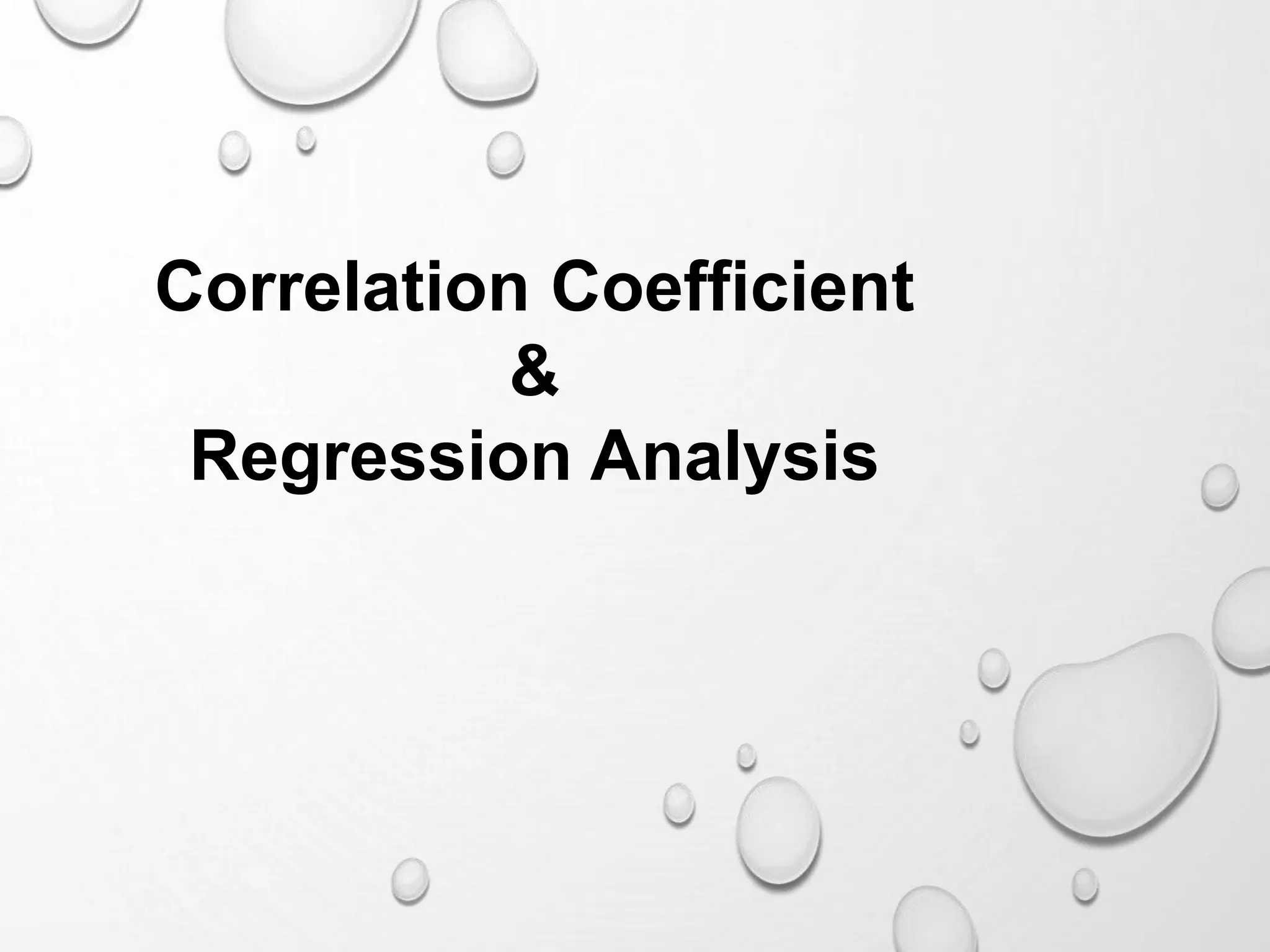 Regression & correlation coefficient | PPT