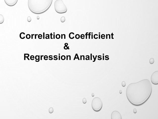 Regression & correlation coefficient | PPT