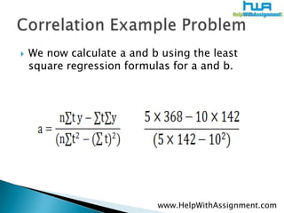 Statistics at HelpWithAssignment.com Regression Example | PPTX