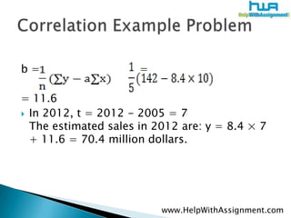 Statistics at HelpWithAssignment.com Regression Example | PPTX