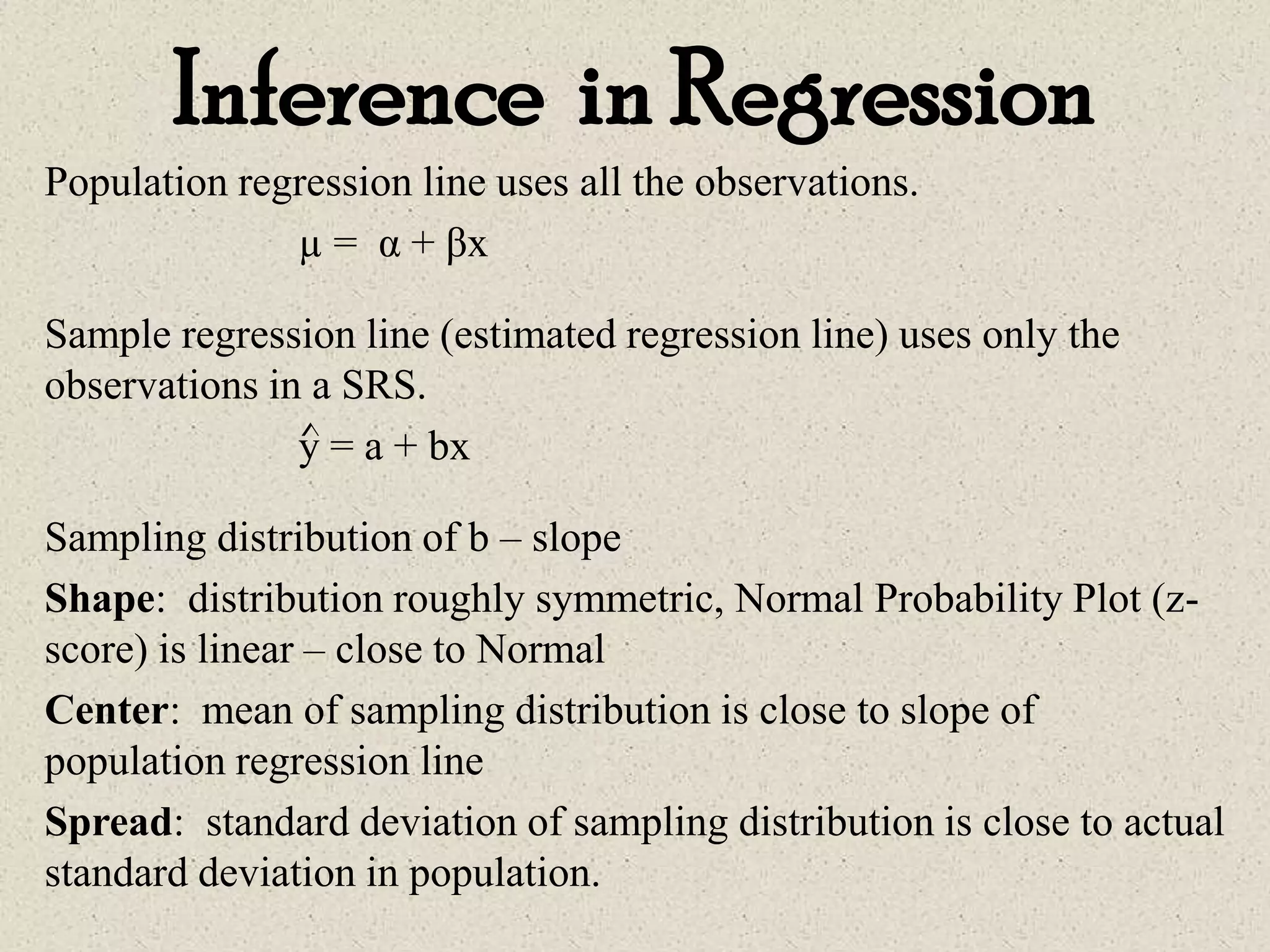 Regression Inference Confidence Intervals Pptx