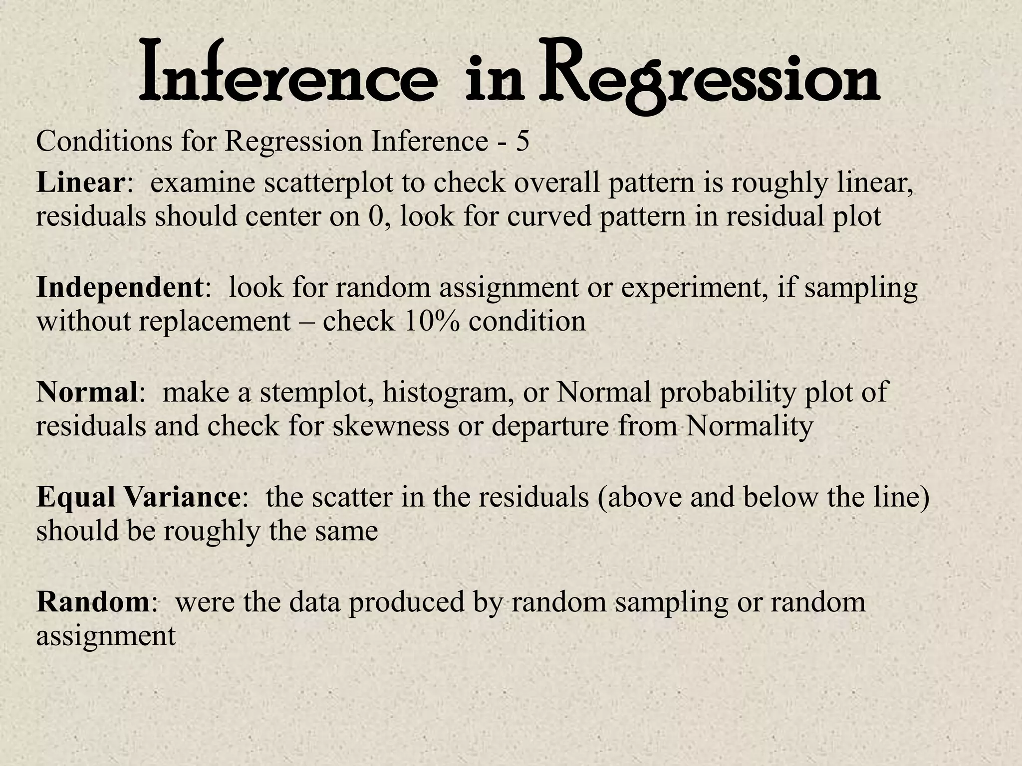 Regression Inference Confidence Intervals Pptx