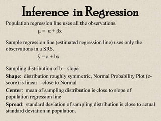 Regression inference confidence intervals | PPTX
