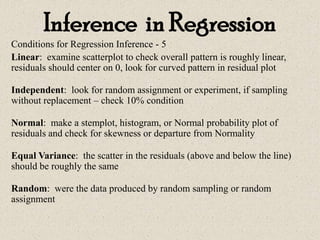 Regression inference confidence intervals | PPTX