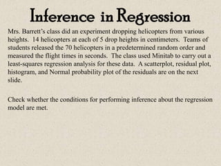 Regression inference confidence intervals | PPTX