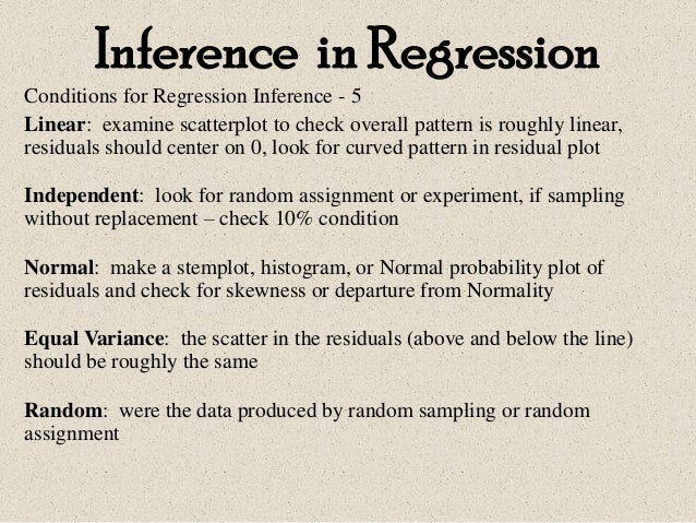 Regression Inference Confidence Intervals