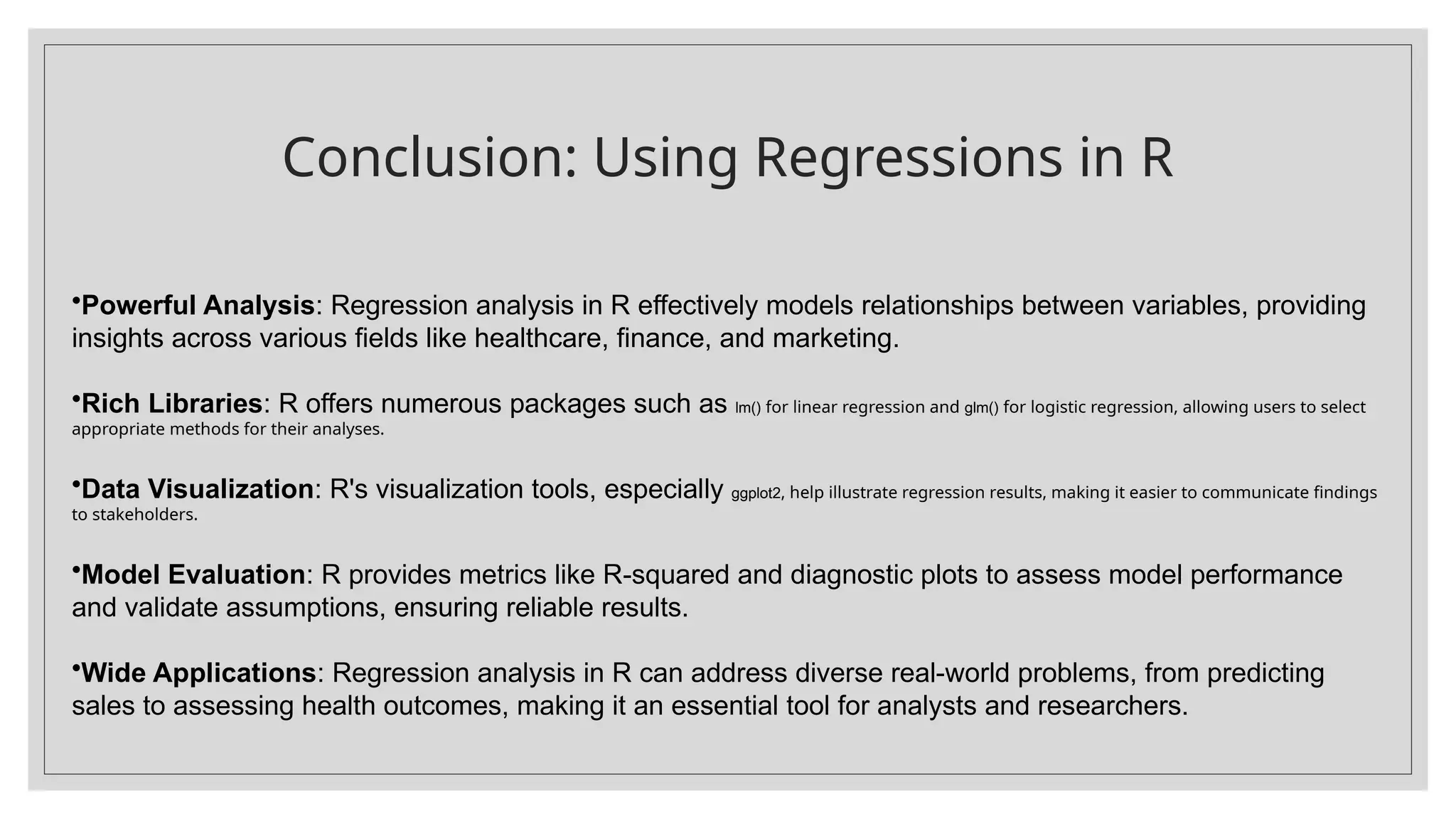 presentation on R language Regression in R | PPTX