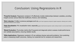 presentation on R language Regression in R | PPTX