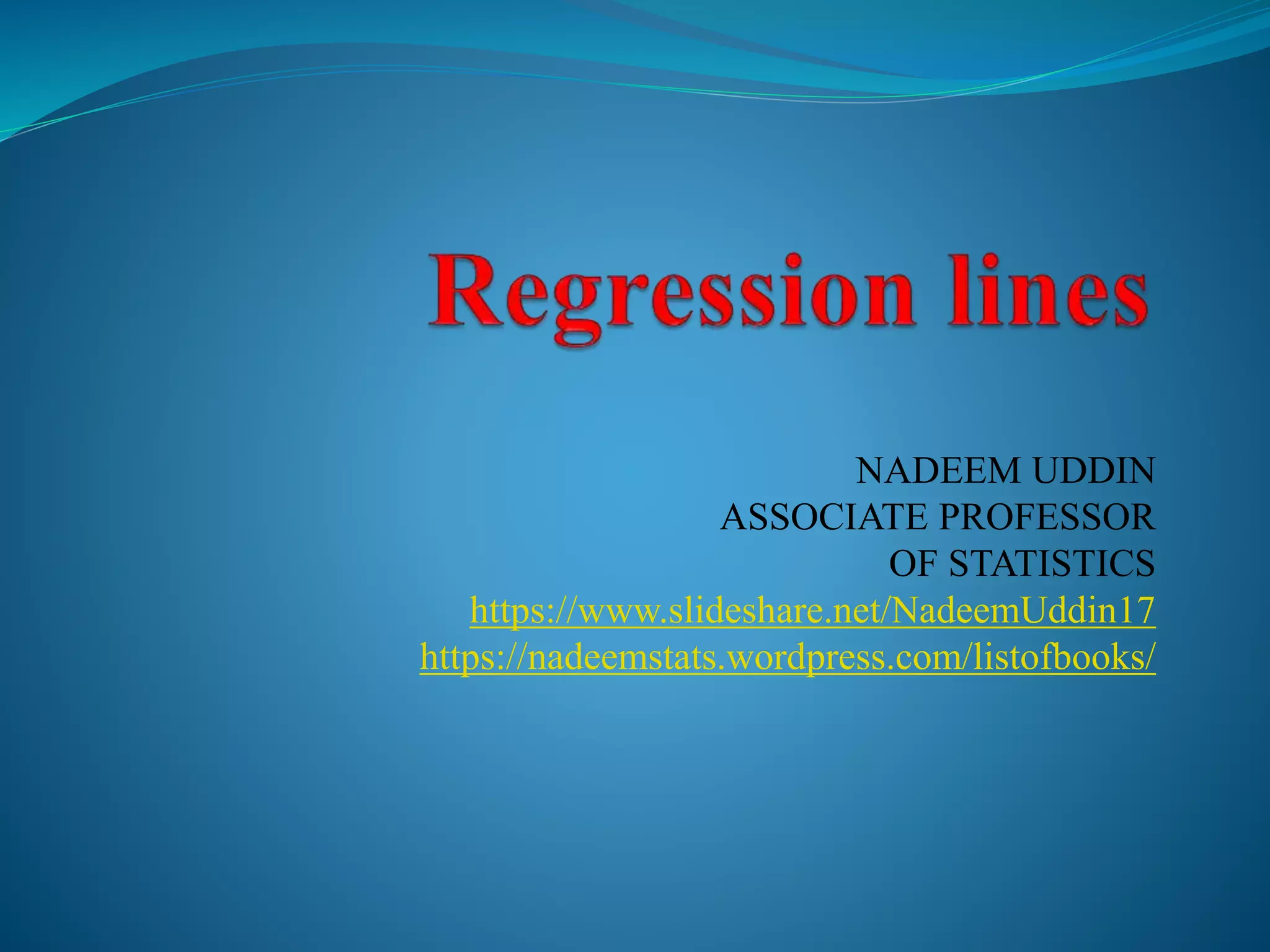 Regression lines | PPTX