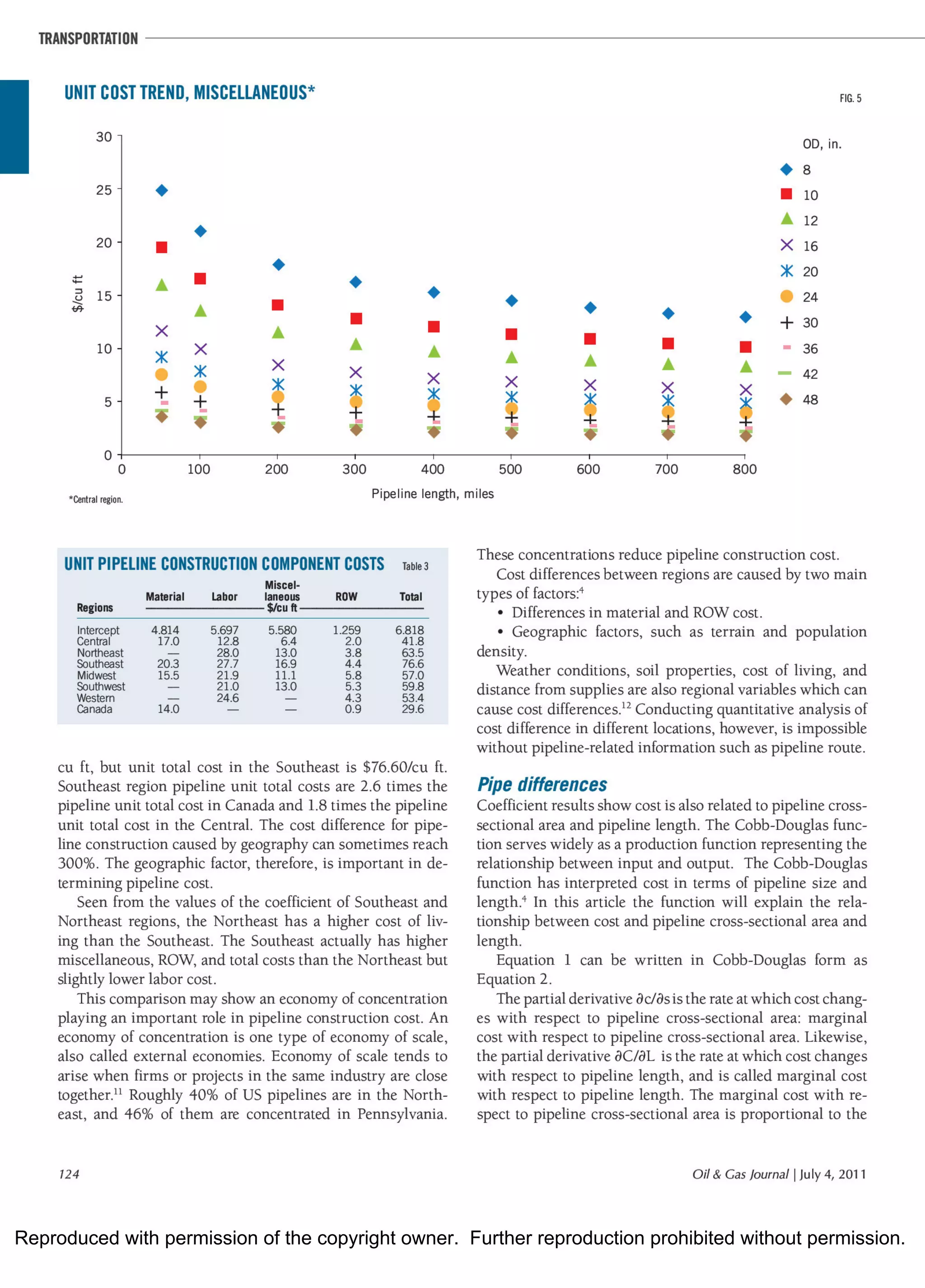 Regression Models Estimate Pipeline Construction Costs Pdf Law