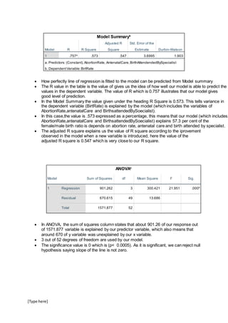 Regression project | DOCX