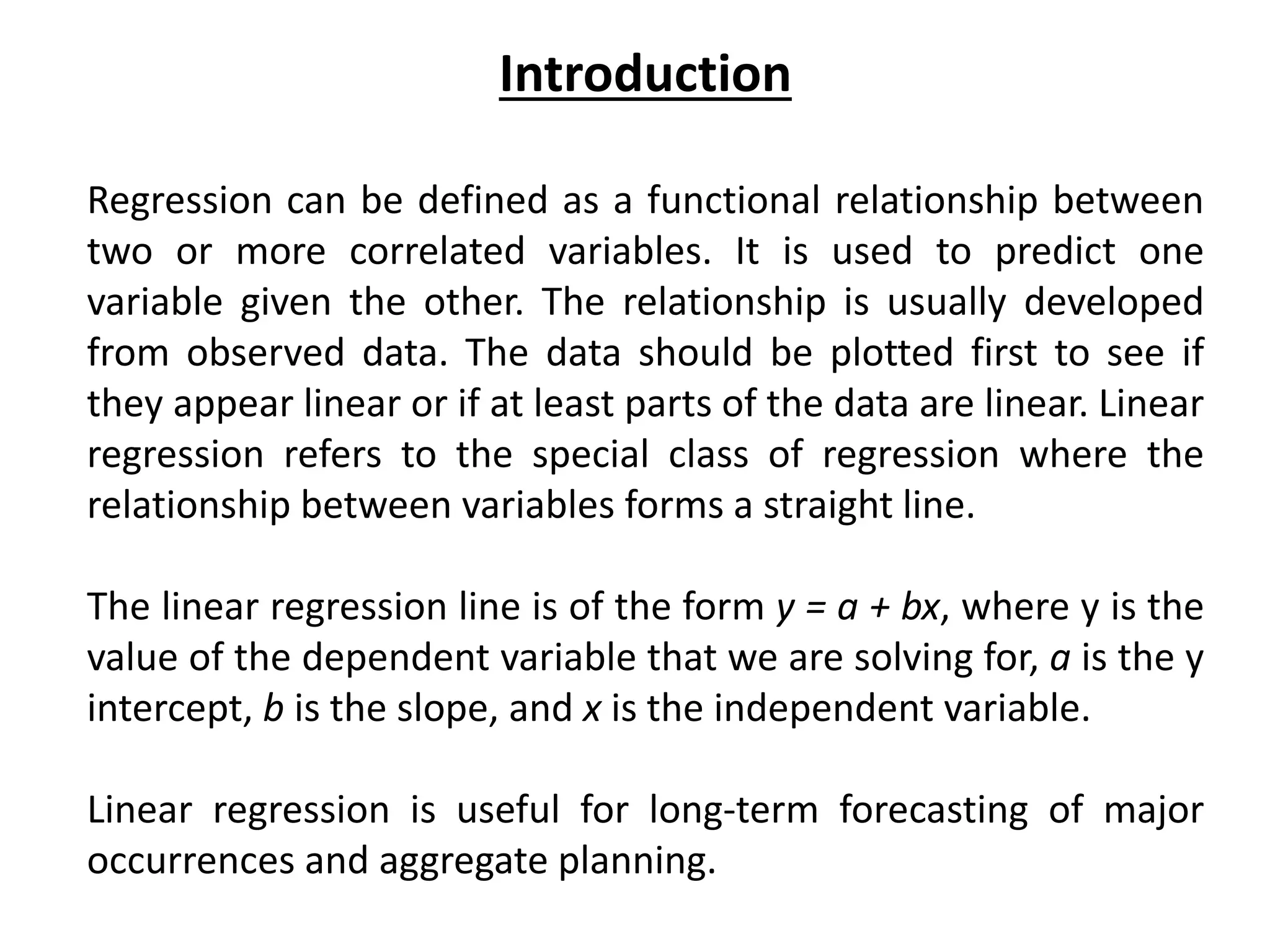 Linear Regression Analysis method of Forecasting ,:- Management principle and practice (VJTI ...