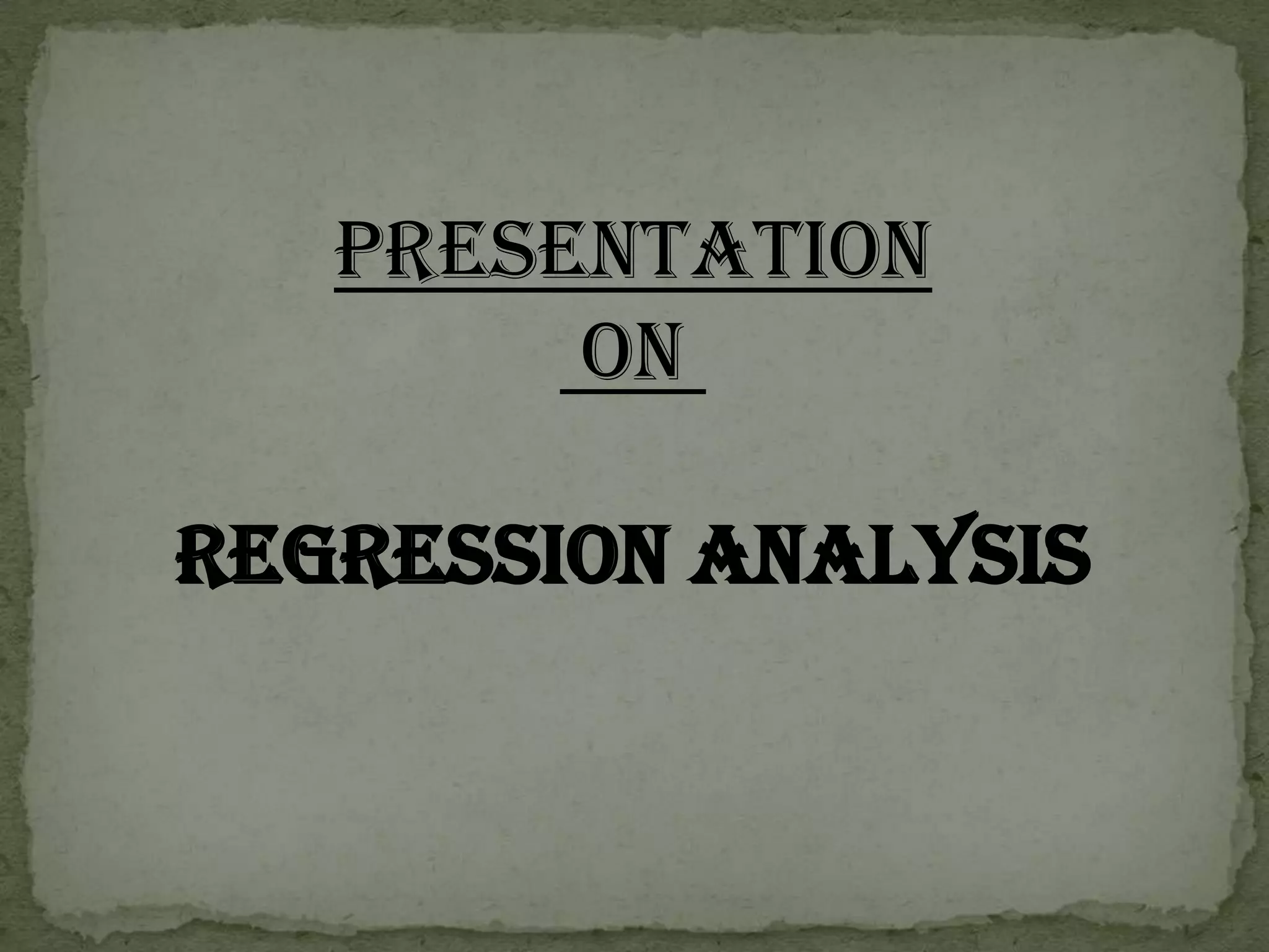 Regression Analysis | PPTX