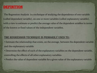 Regression Analysis | PPTX