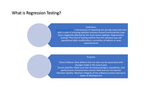 Regression Testing Ensuring Software Stability and Quality | PPT