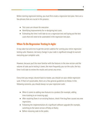 How Agile Teams Can Master Regression Testing for Bug-Free Releases | PDF