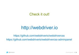 CSS Regression Tests with WebdriverCSS | PDF