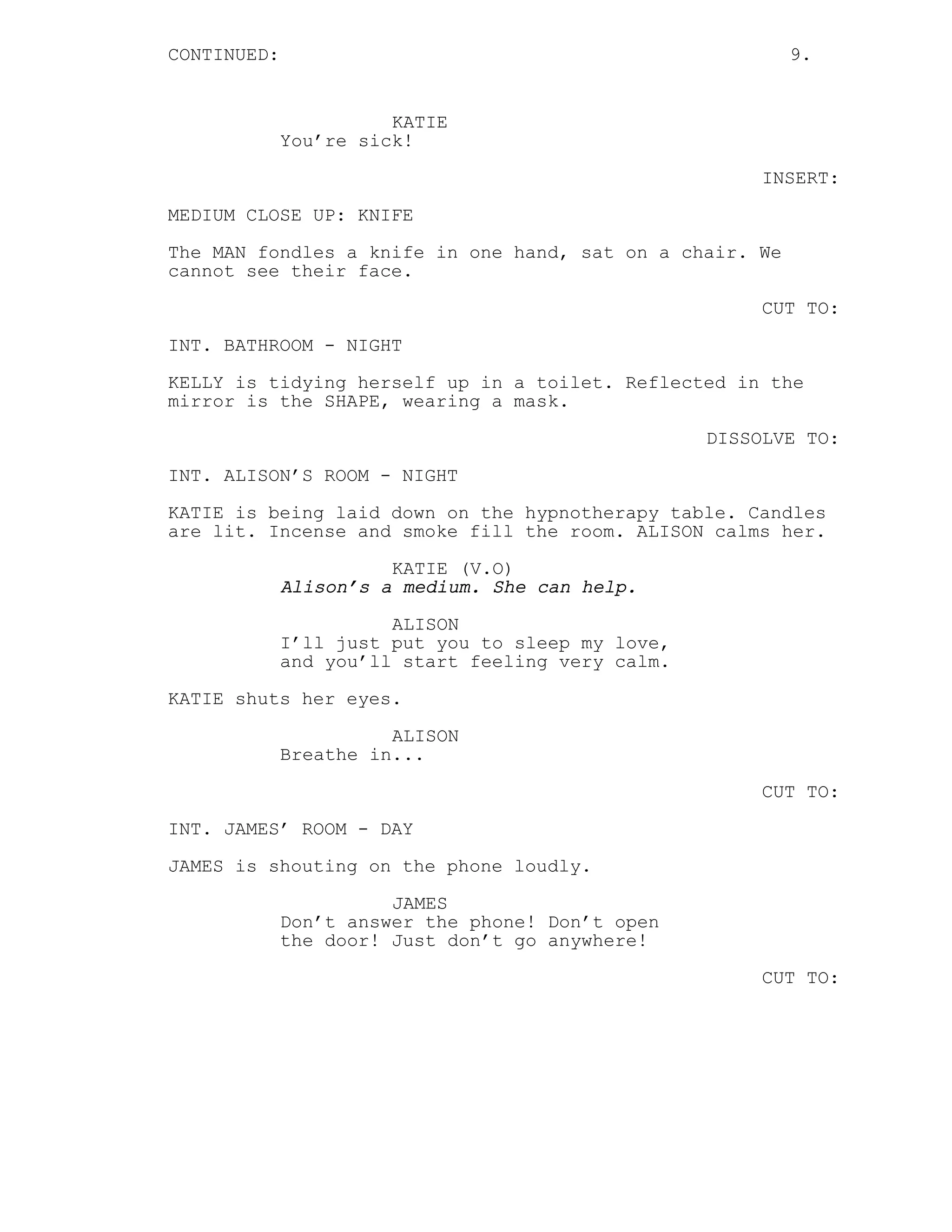 'Regression' trailer screenplay 1 | PDF