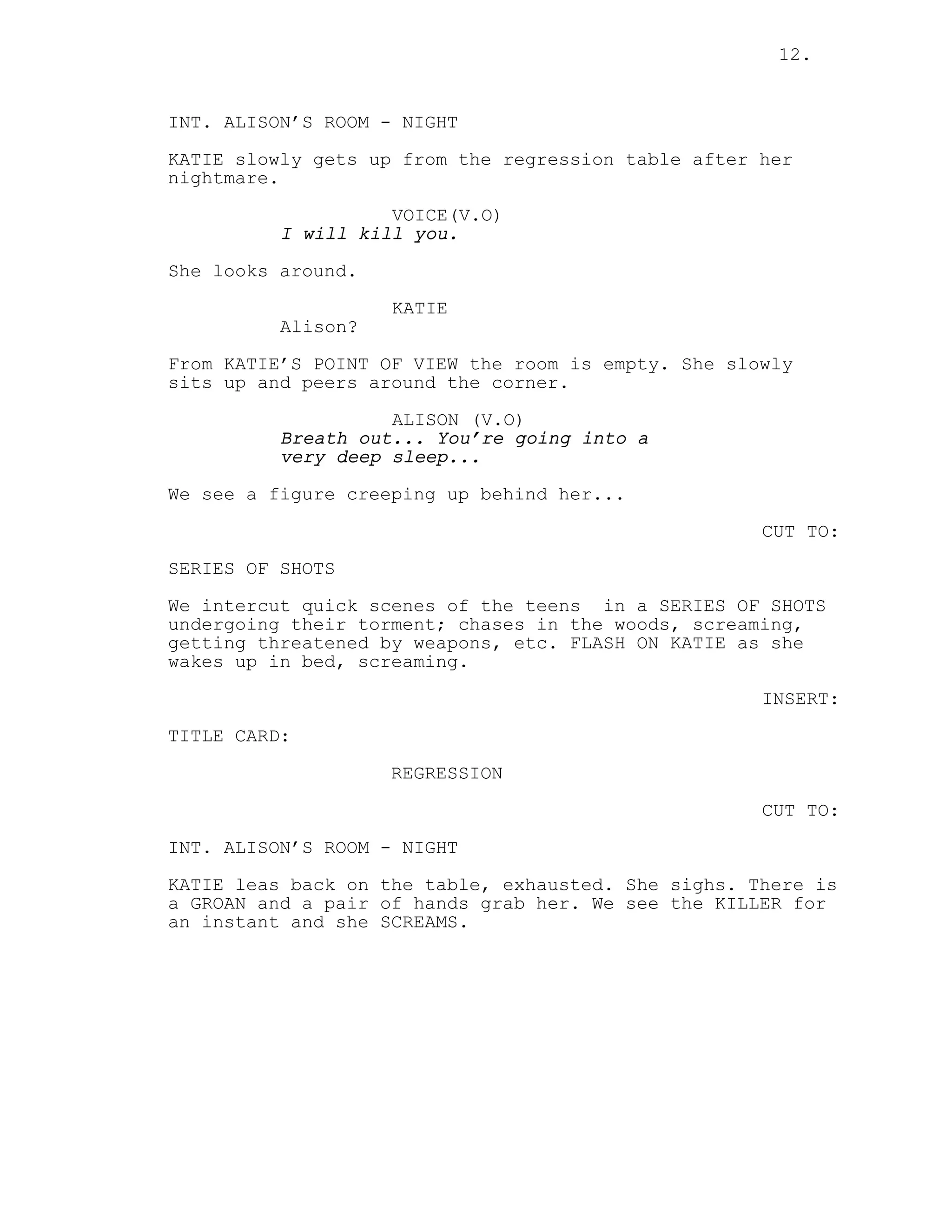'Regression' trailer screenplay 1 | PDF | Horror | Genres