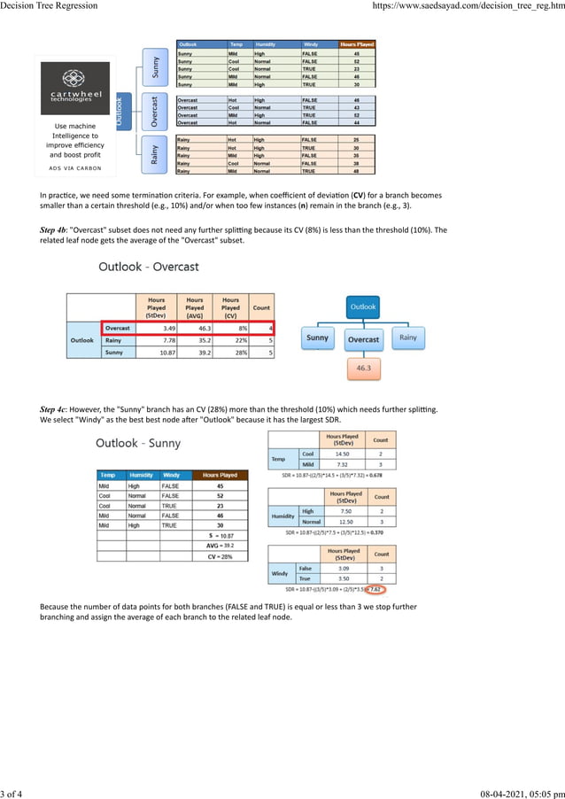 Regression tree | PDF | Computing | Technology & Computing