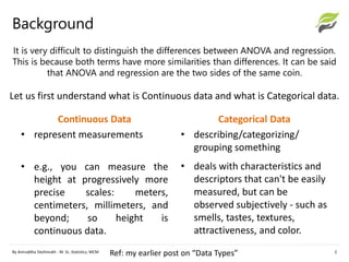 Regression vs ANOVA | PPTX