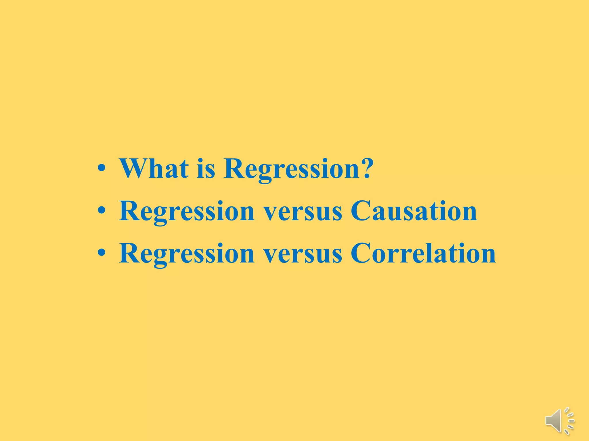 Regression vs correlation and causation | PPTX