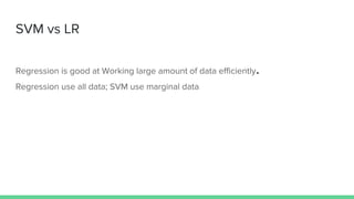 Regression vs Deep Neural net vs SVM | PPTX