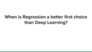 Regression vs Deep Neural net vs SVM | PPTX