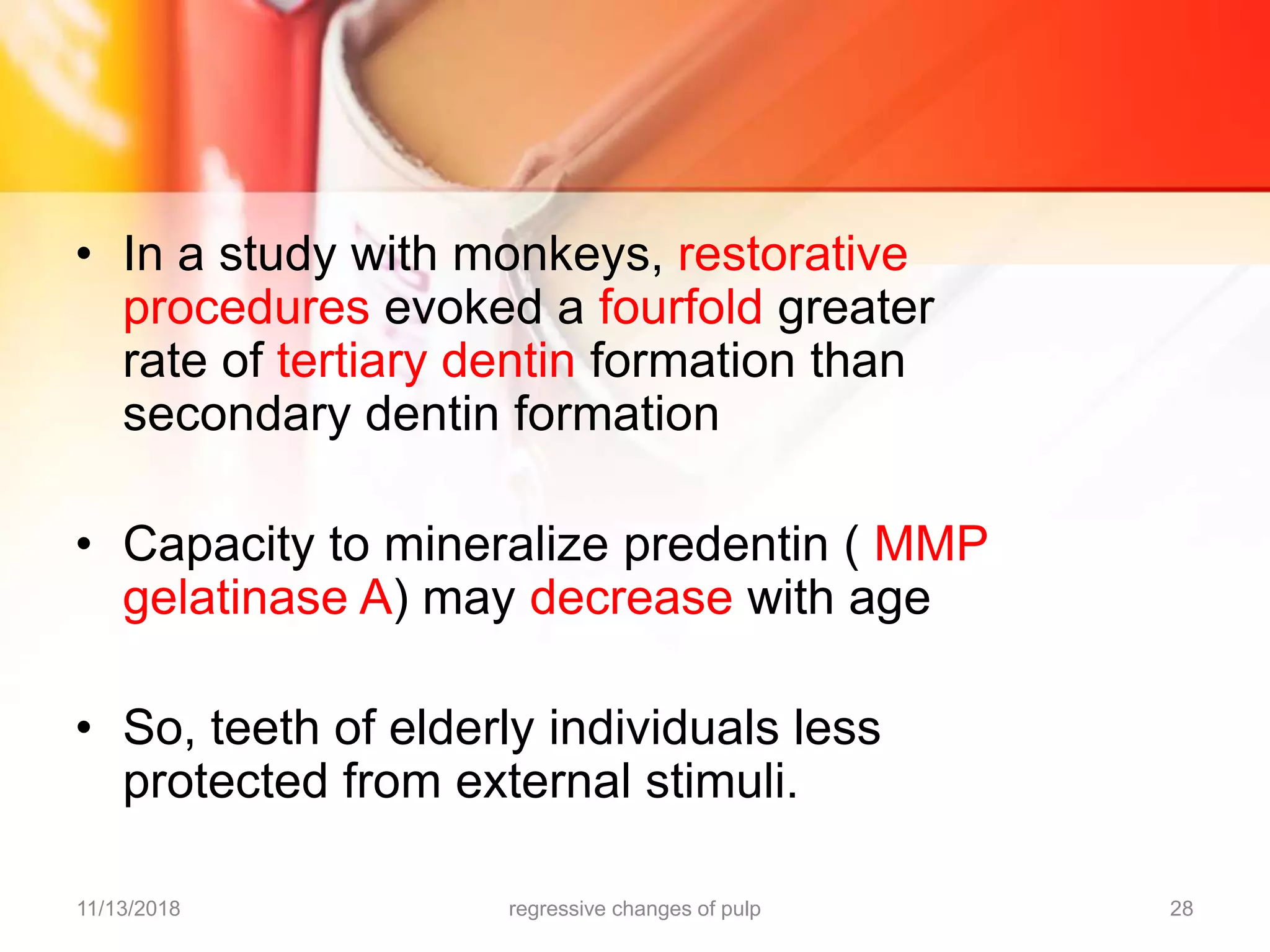 Regressive changes of pulp | PPTX