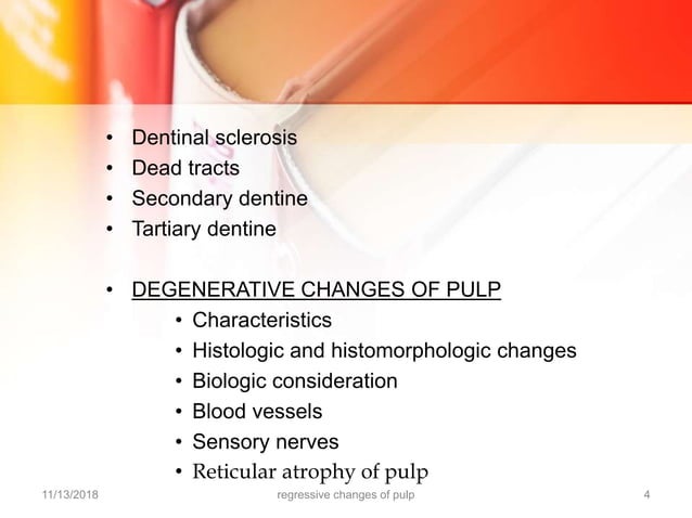Regressive changes of pulp | PPTX