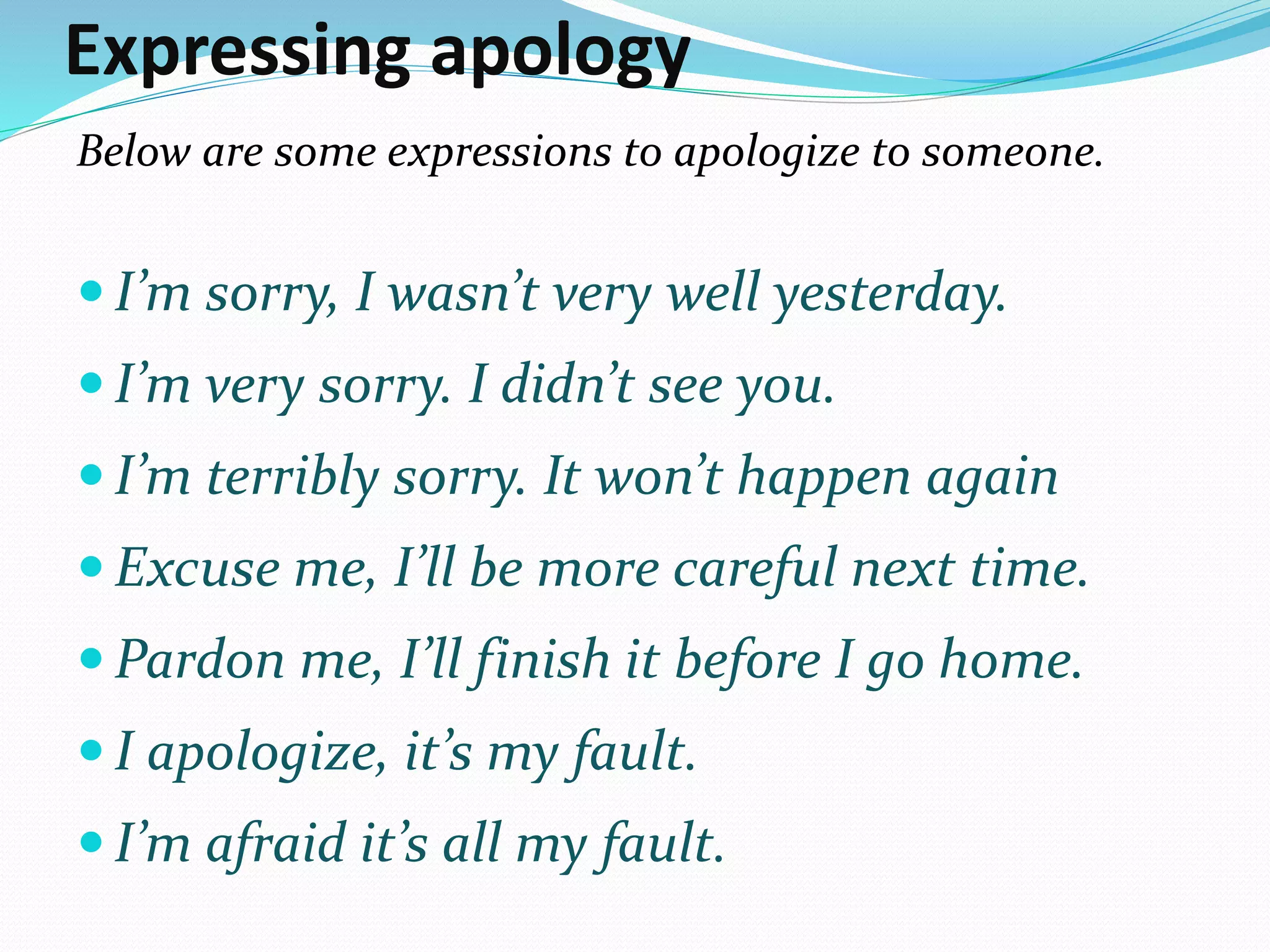 Regret apology permission request offering sympathy v | PPTX