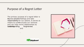 Regret Letter, Regret Letter Format Template | PPTX