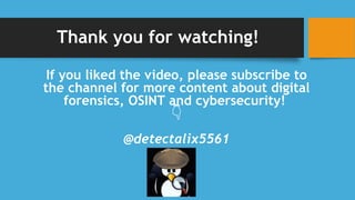 Windows Registry analysis with RegRipper | PPTX