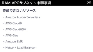 AWS Resource Access Manager(RAM)によるマルチアカウン戦略 | PPT