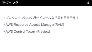 AWS Resource Access Manager(RAM)によるマルチアカウン戦略 | PPT