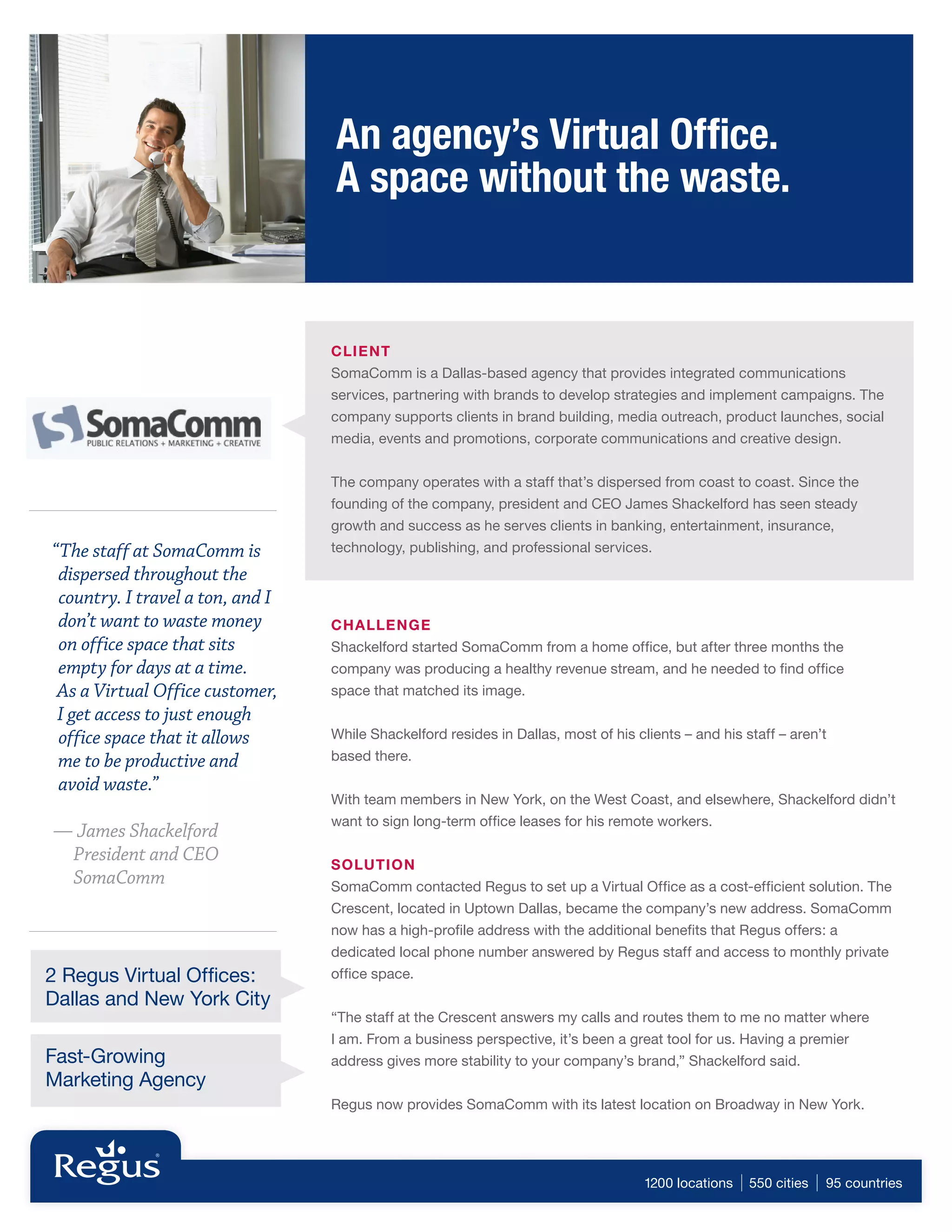 Regus Case Study - SomaComm | PDF