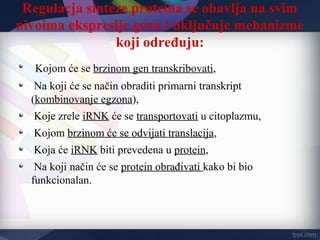 Regulacija aktivnosti gena | PPT