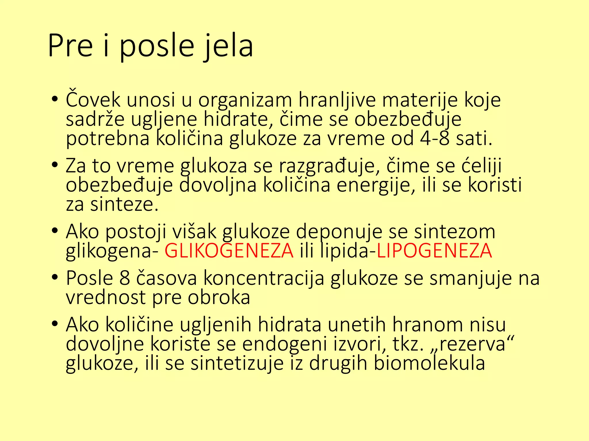 Regulacija homeostaze glukoze | PPTX