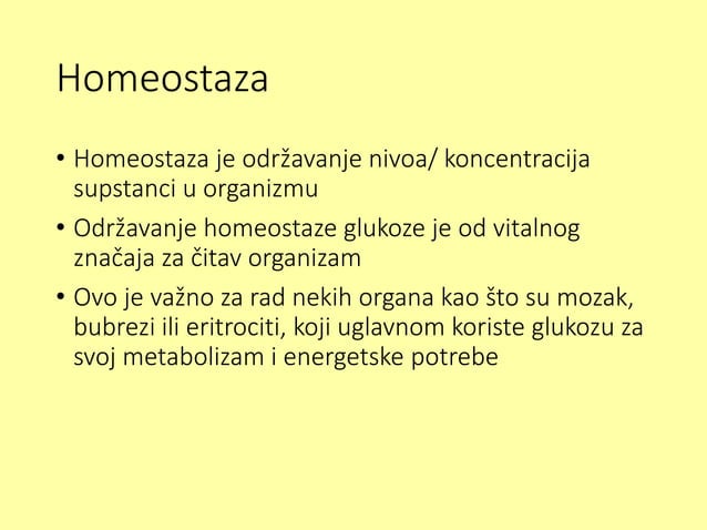 Regulacija homeostaze glukoze | PPTX
