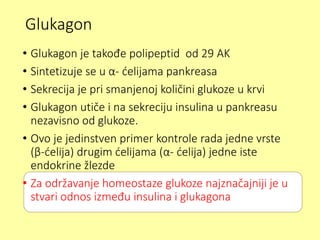 Regulacija homeostaze glukoze | PPTX