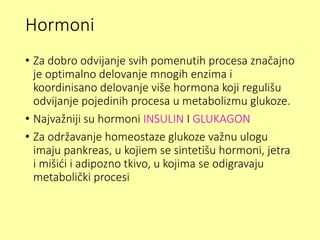 Regulacija homeostaze glukoze | PPTX