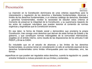 Regulación e interpretación de los derechos y garantías fundamentales | PPT