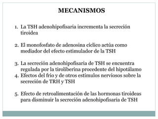 Regulacion de la secrecion de hormonas tiroideas | PPTX