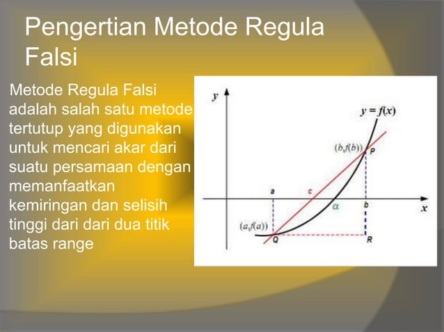 Regula falsi | PPTX Regula falsi | PPTX
