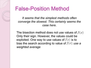 Regula falsi method | PPTX