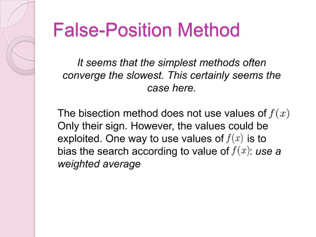 Regula falsi method | PPTX